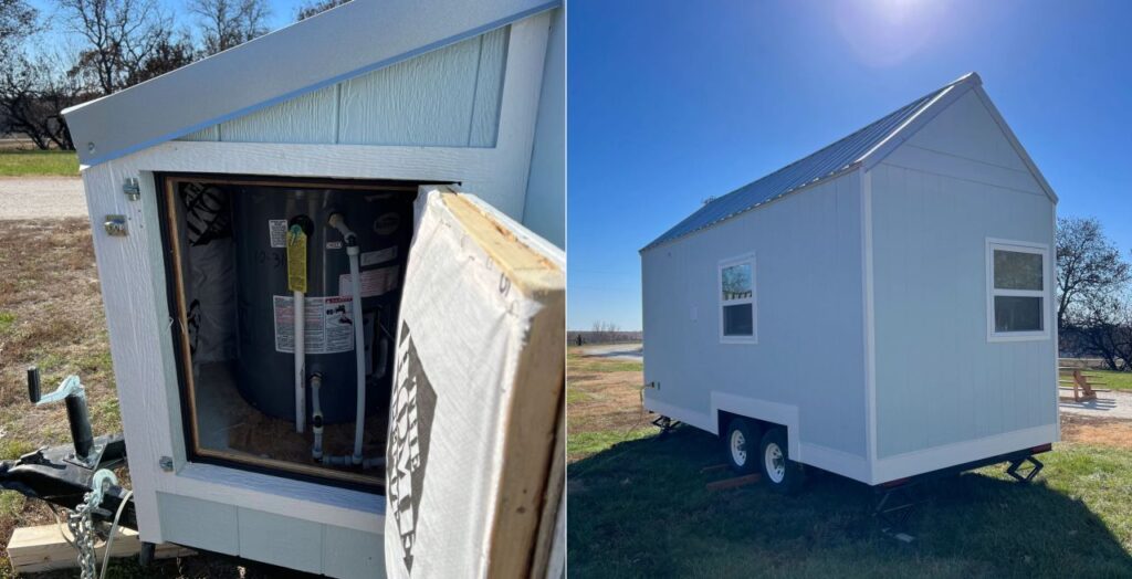 This Old-School Tiny House Features Bedroom With Storage Loft