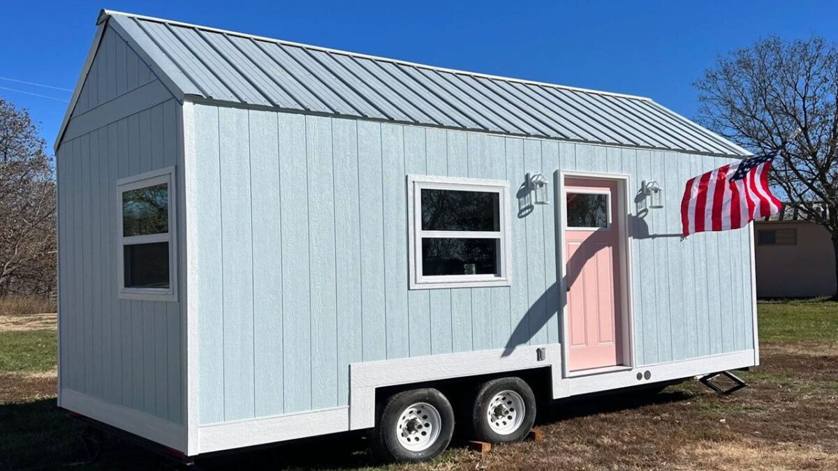 This Old-School Tiny House Features Bedroom With Storage Loft