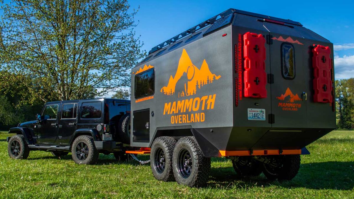 Rugged Tall Boy Off-Grid Camping Trailer has 9ft Headroom