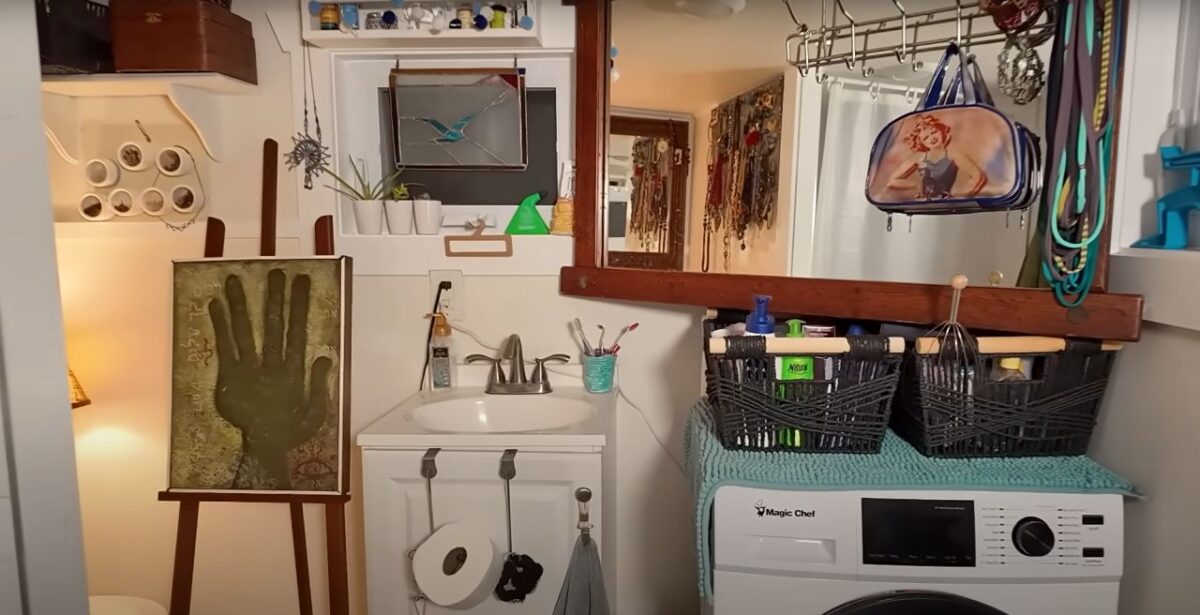 Empty Nester Builds Anipo Tiny House for Herself With Library