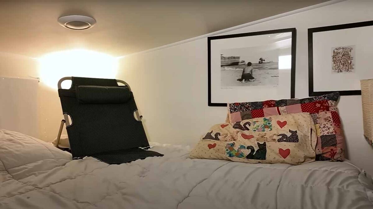 Empty Nester Builds Anipo Tiny House for Herself With Library