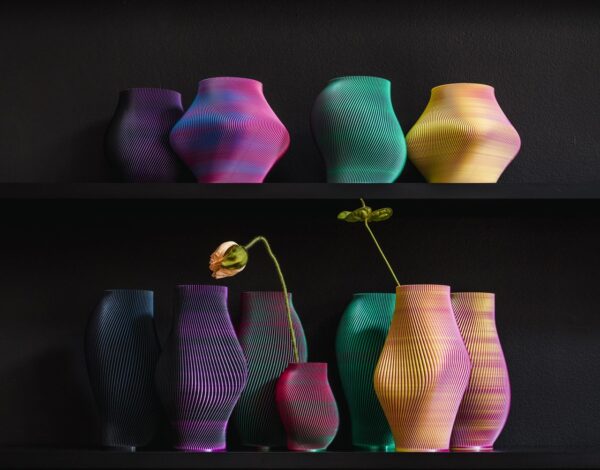 Iridescent 3D-Printed Blend Vase Collection Offer a Visual Treat