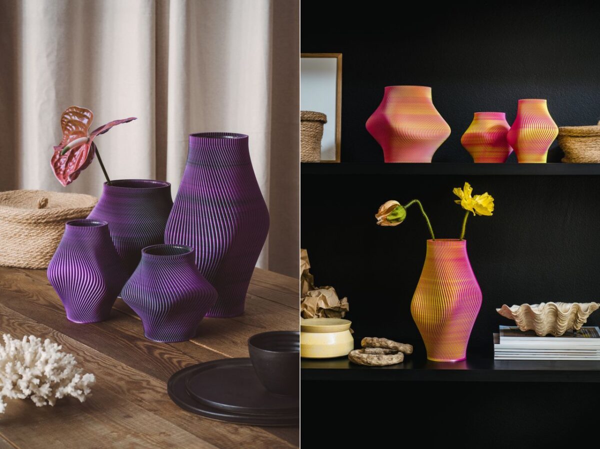 Iridescent 3D-Printed Blend Vase Collection Offer a Visual Treat