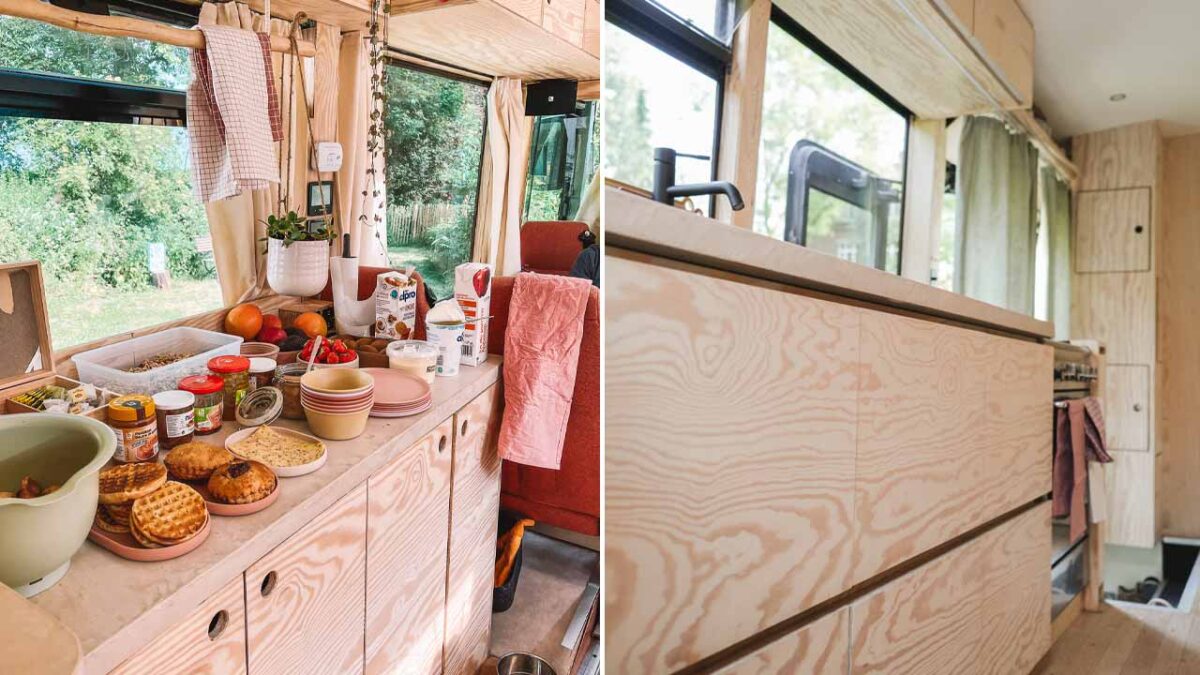 Travel in This School Bus Hotel On Wheels With up to Six Friends
