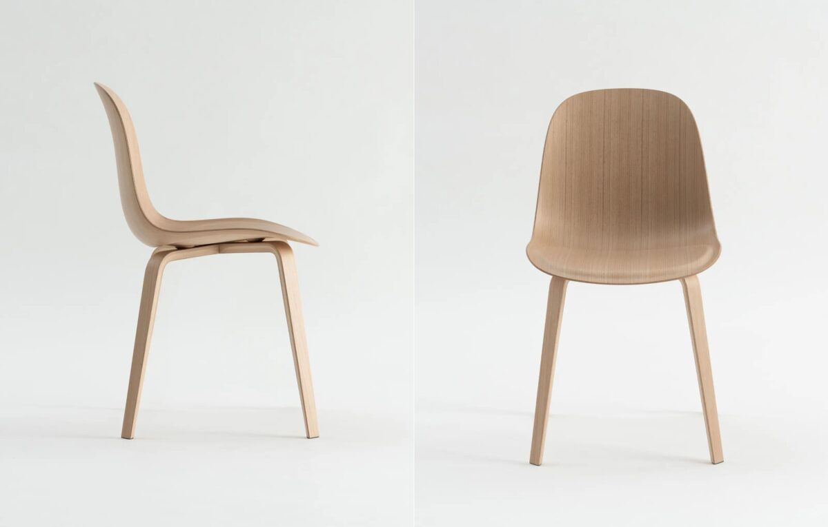 Curvaceous Press Chair is Made From Single Sheet of 3D-Veneer