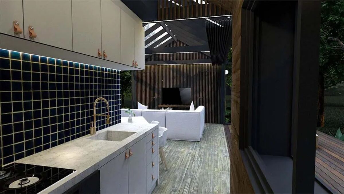 Hamilton 13000 Tiny House has Living Room That Transforms Into Patio