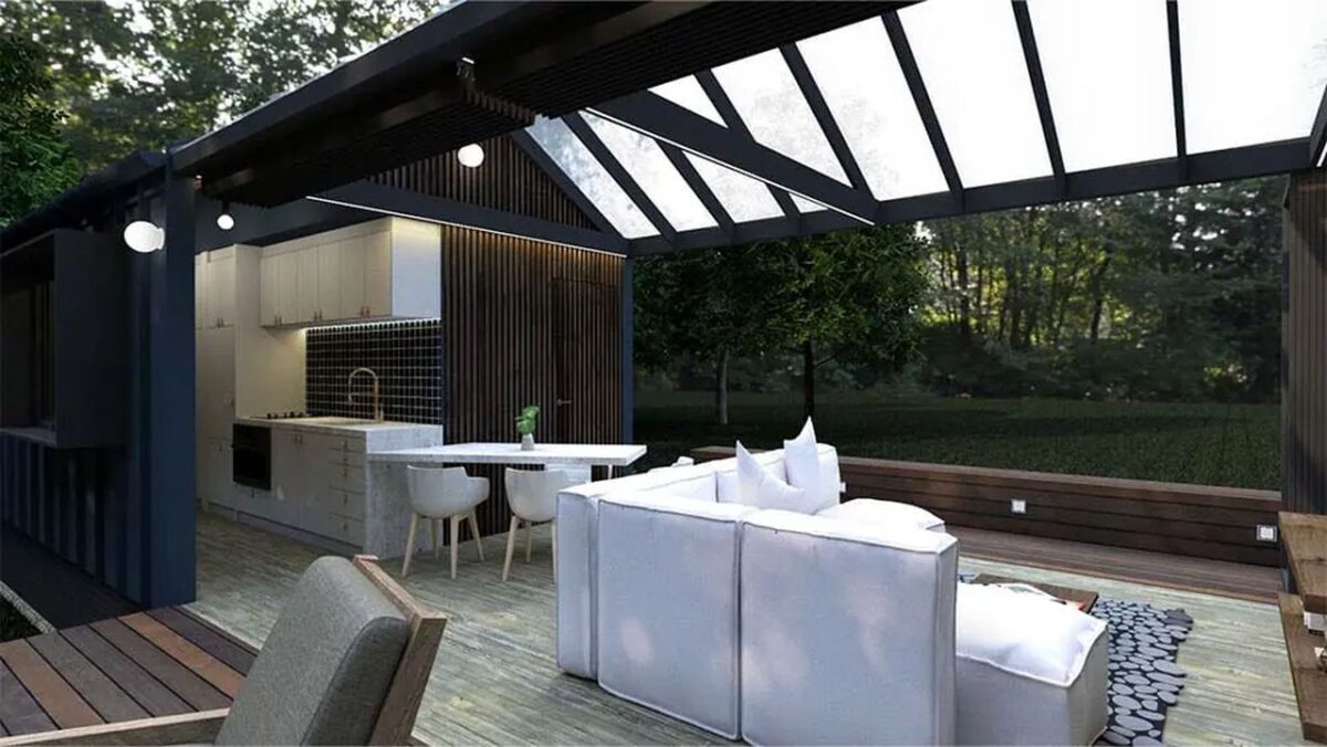 Hamilton 13000 Tiny House has Living Room That Transforms Into Patio