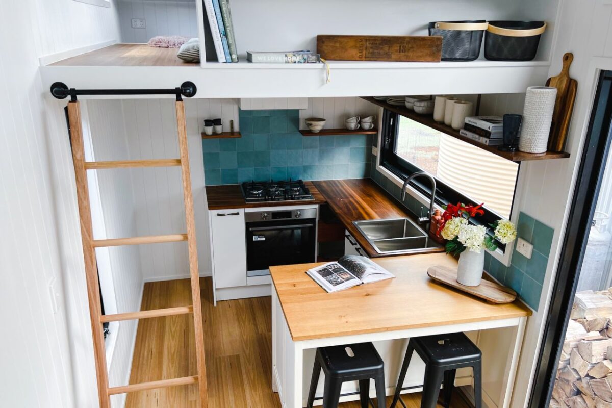 Montana Tiny House Offers Downsizing With Two Lofts, Home Office