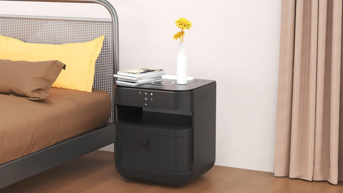 Multifunctional NiteEase Smart Bedside Table is for Tiny Bedrooms