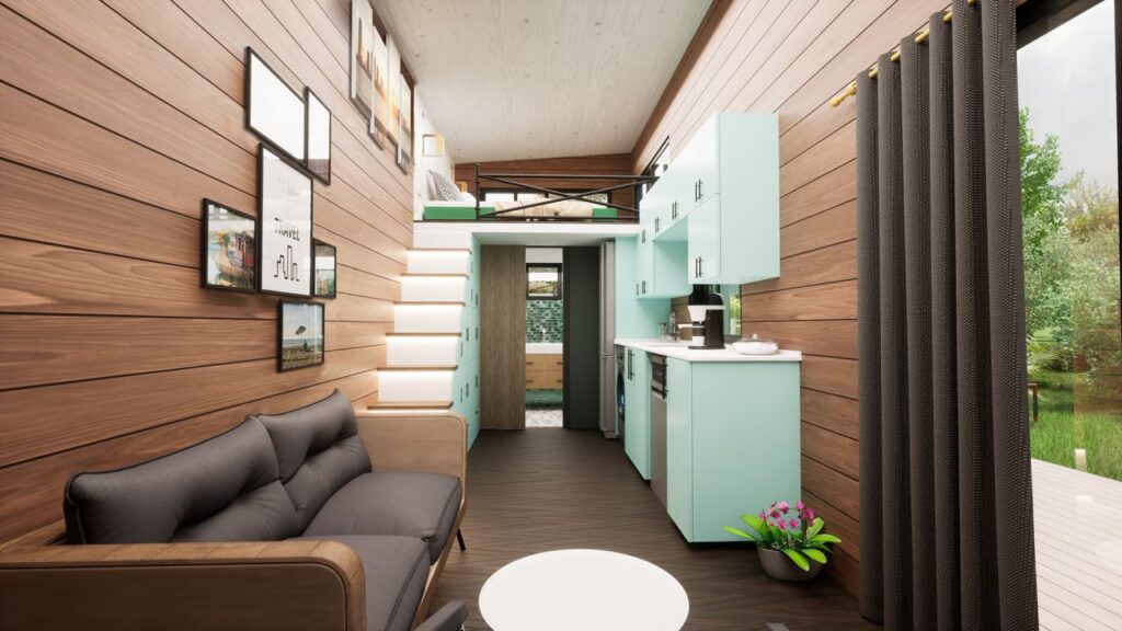 Nova Tiny House Cleverly Utilizes Space to Sleep Six People