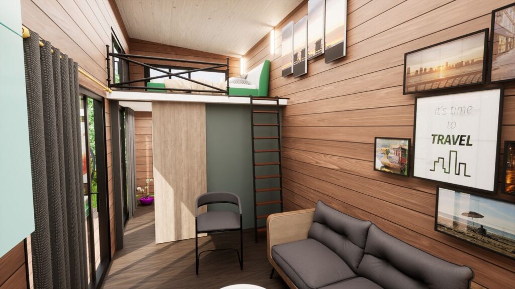 Nova Tiny House Cleverly Utilizes Space to Sleep Six People