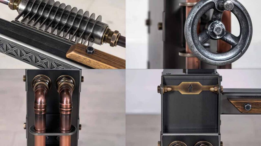 Height Adjustable Steampunk Desk is Unique Furniture Piece