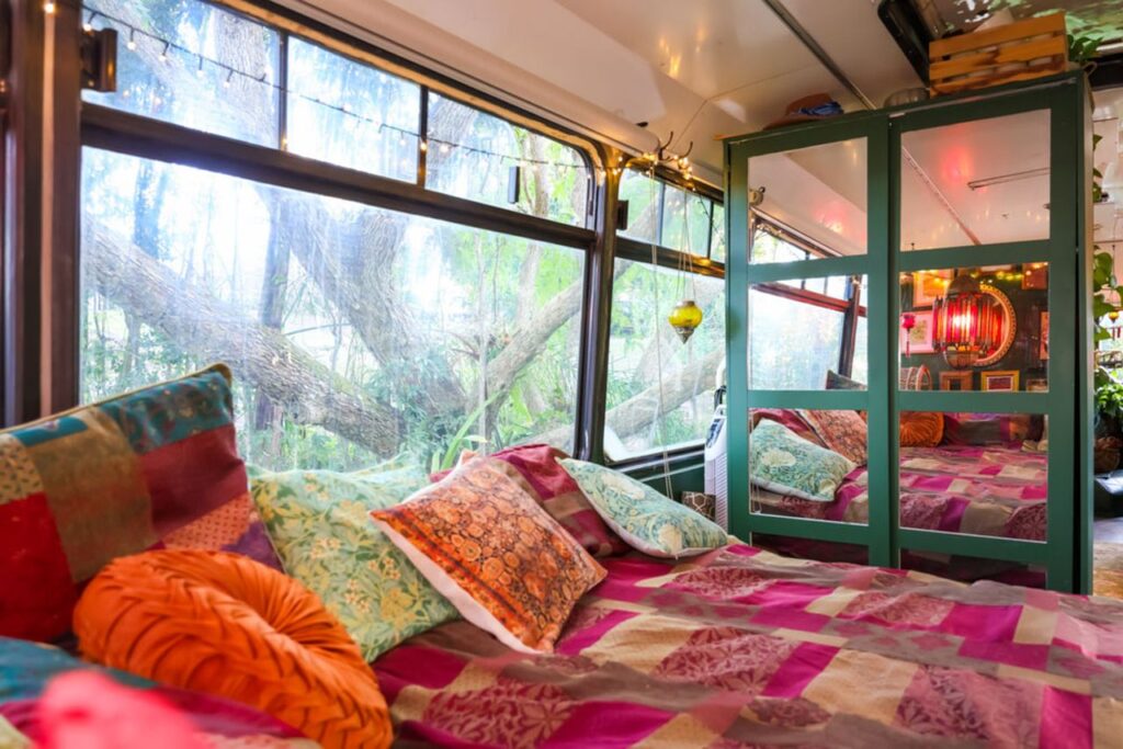 Artist Turns Mercedes Bus Into Enchanting Home on Wheels