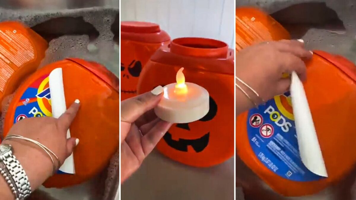 Viral Tide Pod Container Jack-o'-Lanterns is Easy Halloween DIY