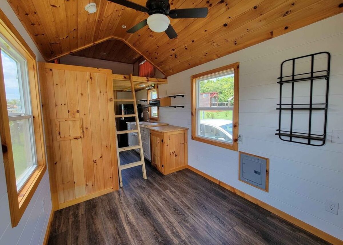 This 20ft Tiny House is Mini Bungalow on Wheels With Single Loft