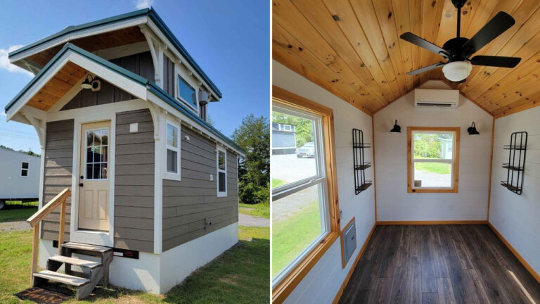 This 20ft Tiny House is Mini Bungalow on Wheels With Single Loft