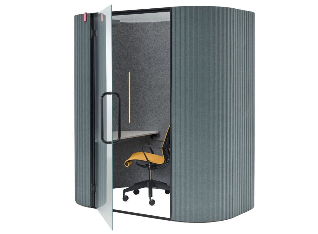 Herman Miller Bay Work Pod Creates Focused Workspace in Office