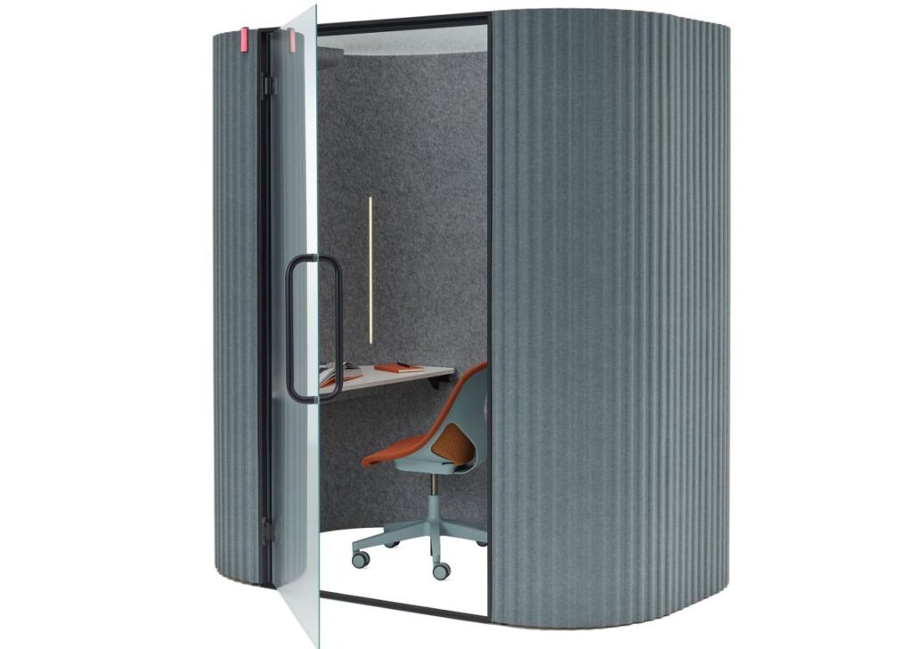 Herman Miller Bay Work Pod Creates Focused Workspace in Office