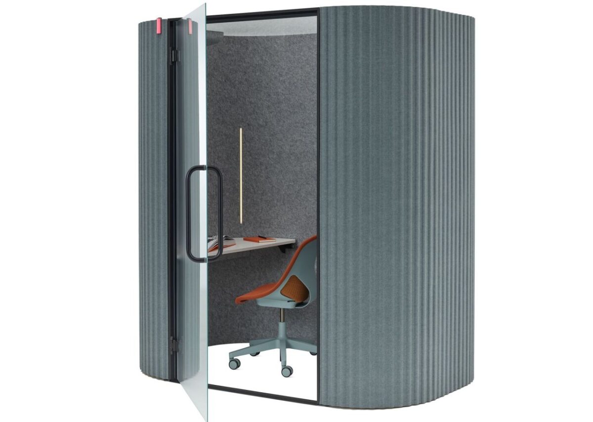 Herman Miller Bay Work Pod Creates Focused Workspace in Office