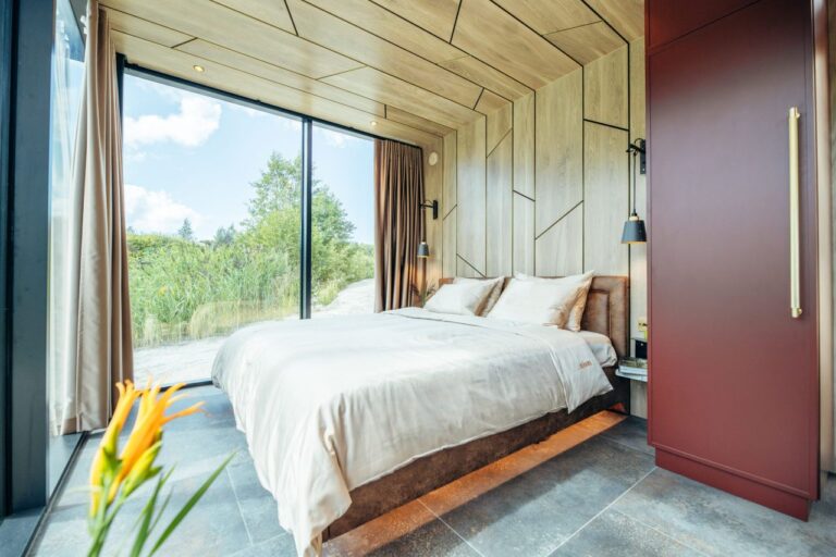 Golden Tiny House has a Glow Changing Shimmering Glass Body