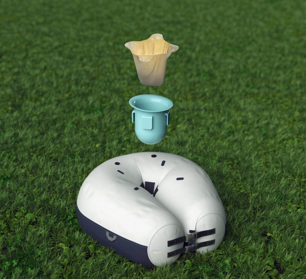 AirPot Inflatable Toilet designed for Responsible Hikers