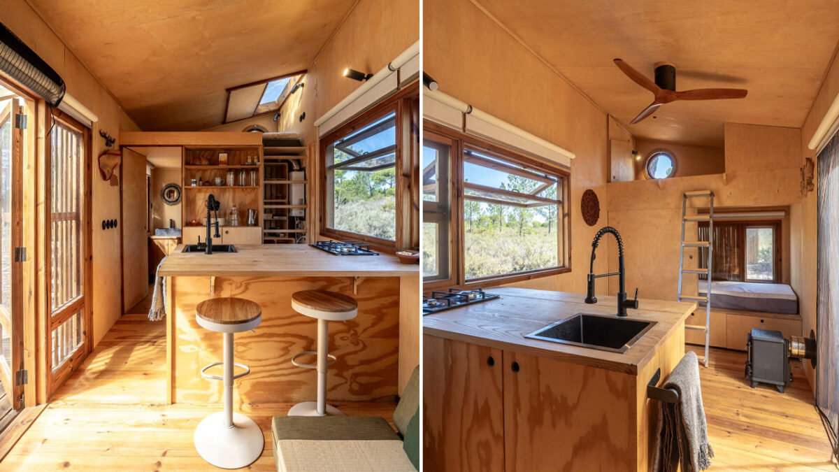 Atlantica Tiny House has Spacious Front Porch and Sleeps Four