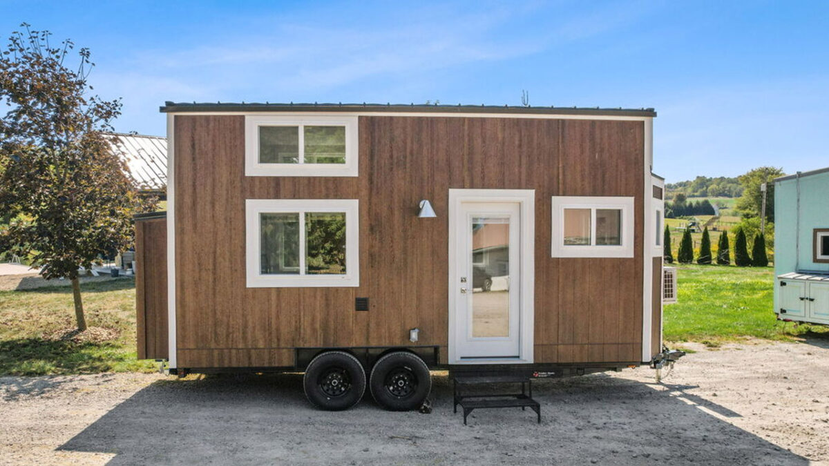 Cerceaux Tiny House has Single Loft and Raised Living Area