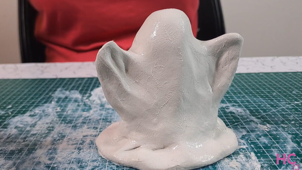 DIY Clay Ghost Ring Holder for Halloween, With Video Tutorial