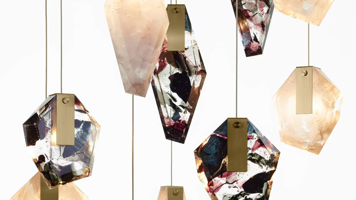 Upcycling Glass Shards into Fragments Lighting Collection