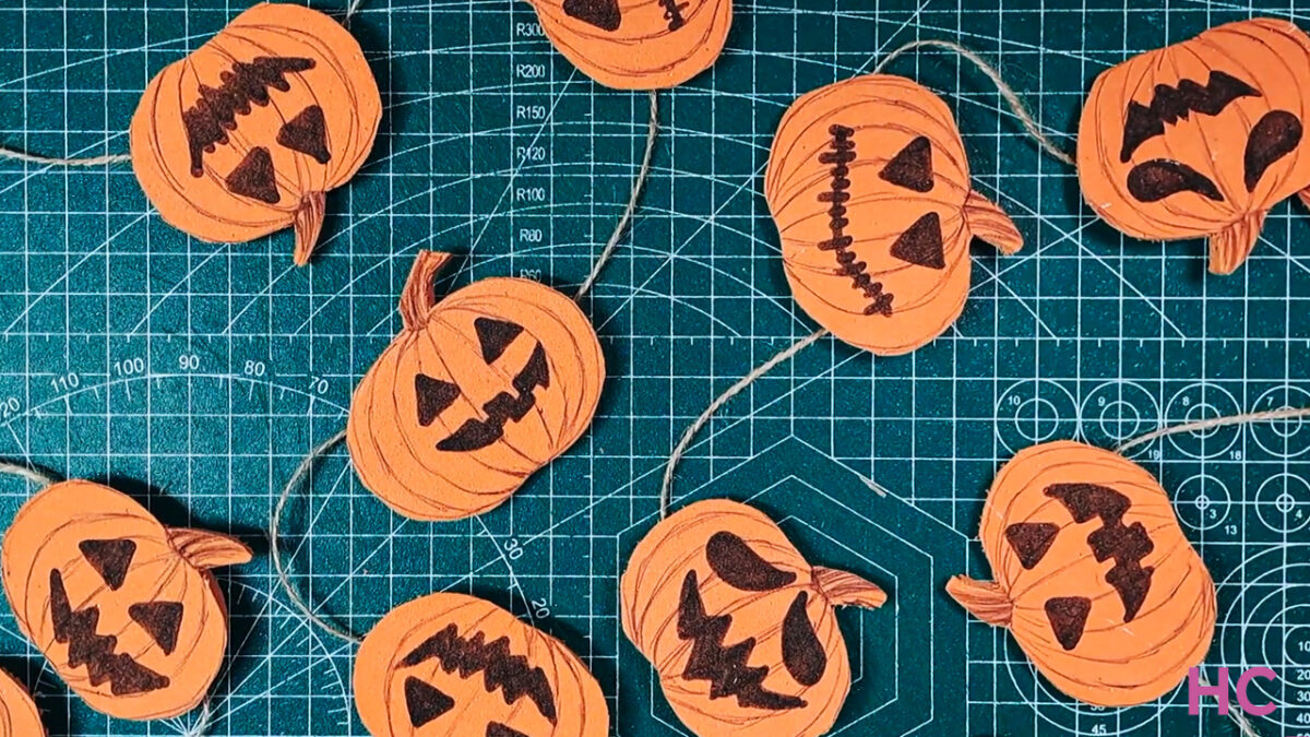 DIY Jack-o’-Lantern Garland for Halloween | Under $10 Crafts