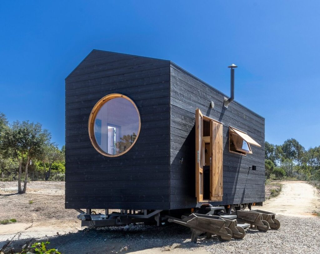 Morena Tiny House is a Mobile Haven With Rustic Wood Charm