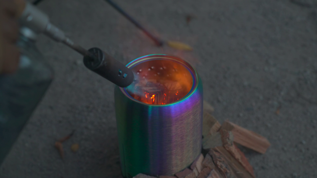 Portable Disco Smokeless FirePit Burns With Tornado Flame Effect