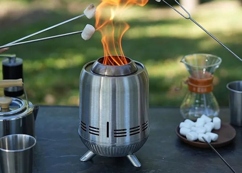 Portable Disco Smokeless FirePit Burns With Tornado Flame Effect