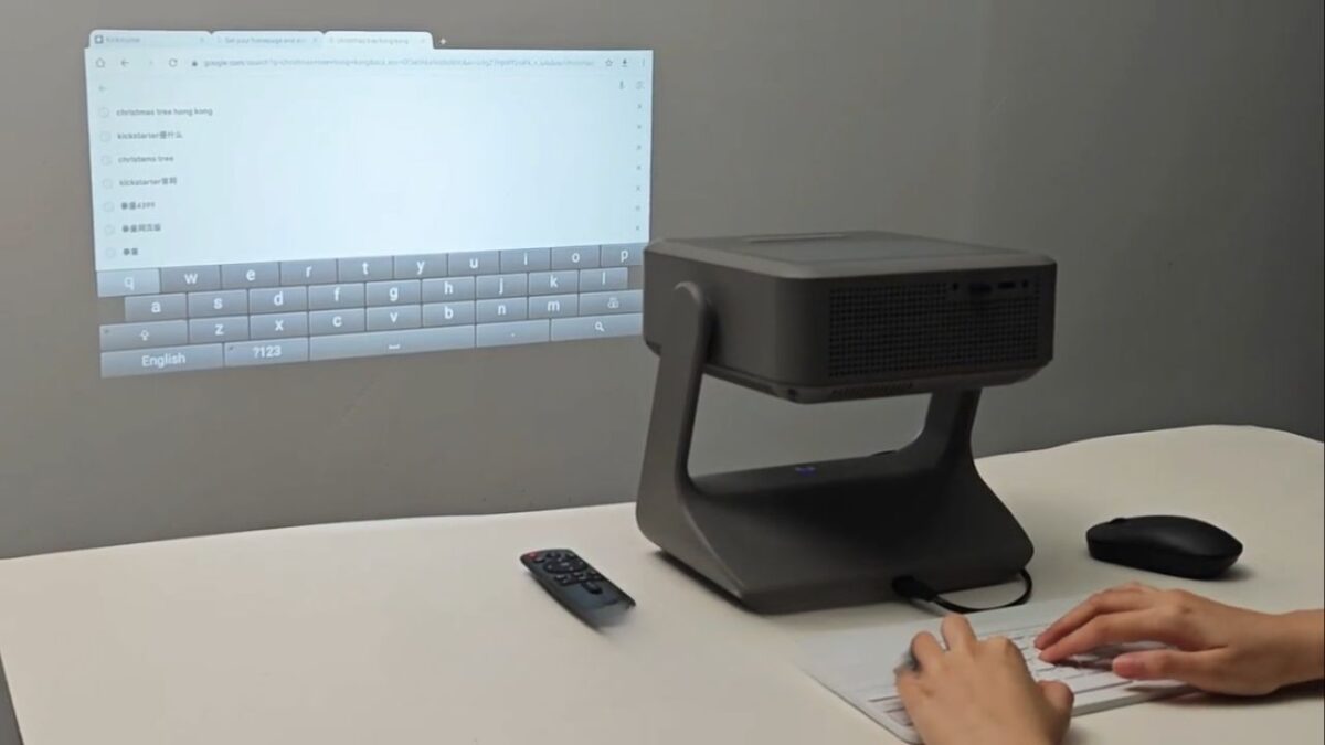 DONGYING A3 is an All-in-1 Projector with a Smart Touchscreen