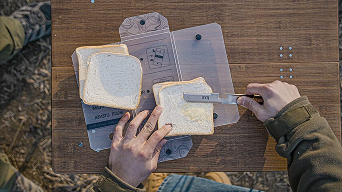 Magnetic Titanium Spoon, Fork, & Knife Set Does Dozen Tasks