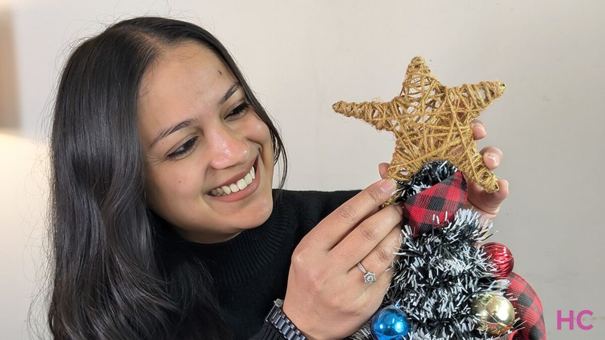 Jute Twine Star Tree Topper is Perfect for Tabletop Christmas Tree