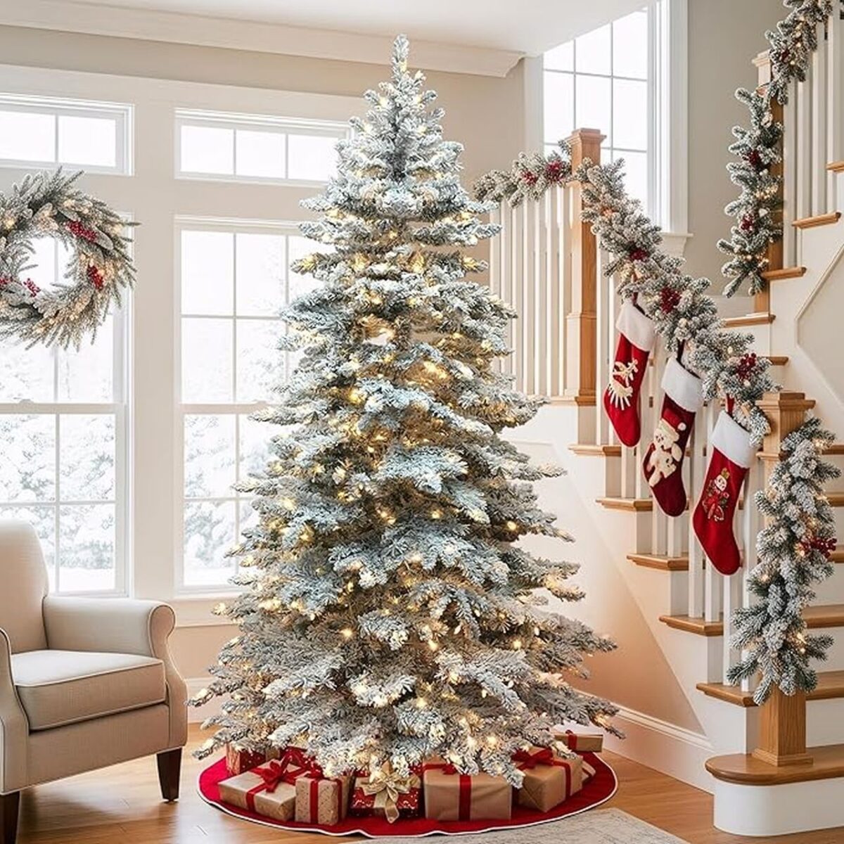 25+ Coolest Snow-Flocked Christmas Trees to Buy in 2025