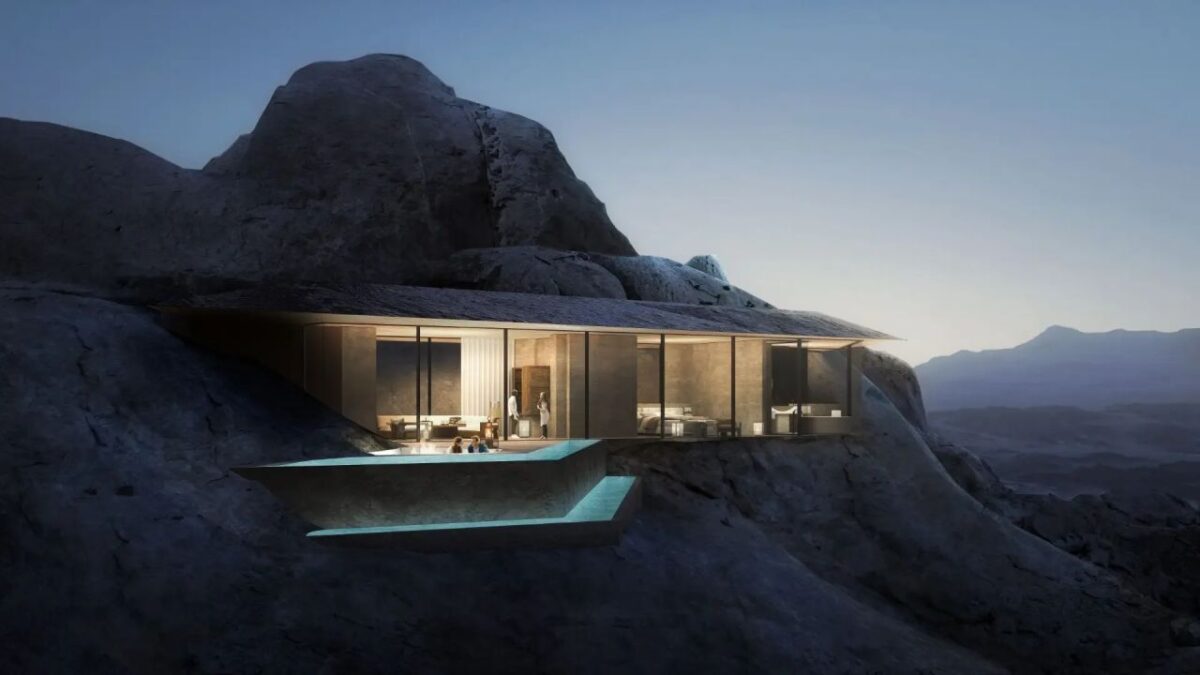 Desert Rock Resort is Carved Into Mountainside in Saudi Arabia