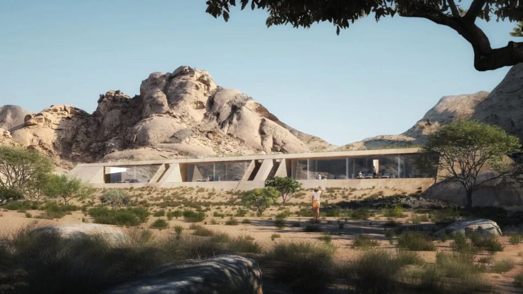 Desert Rock Resort is Carved Into Mountainside in Saudi Arabia