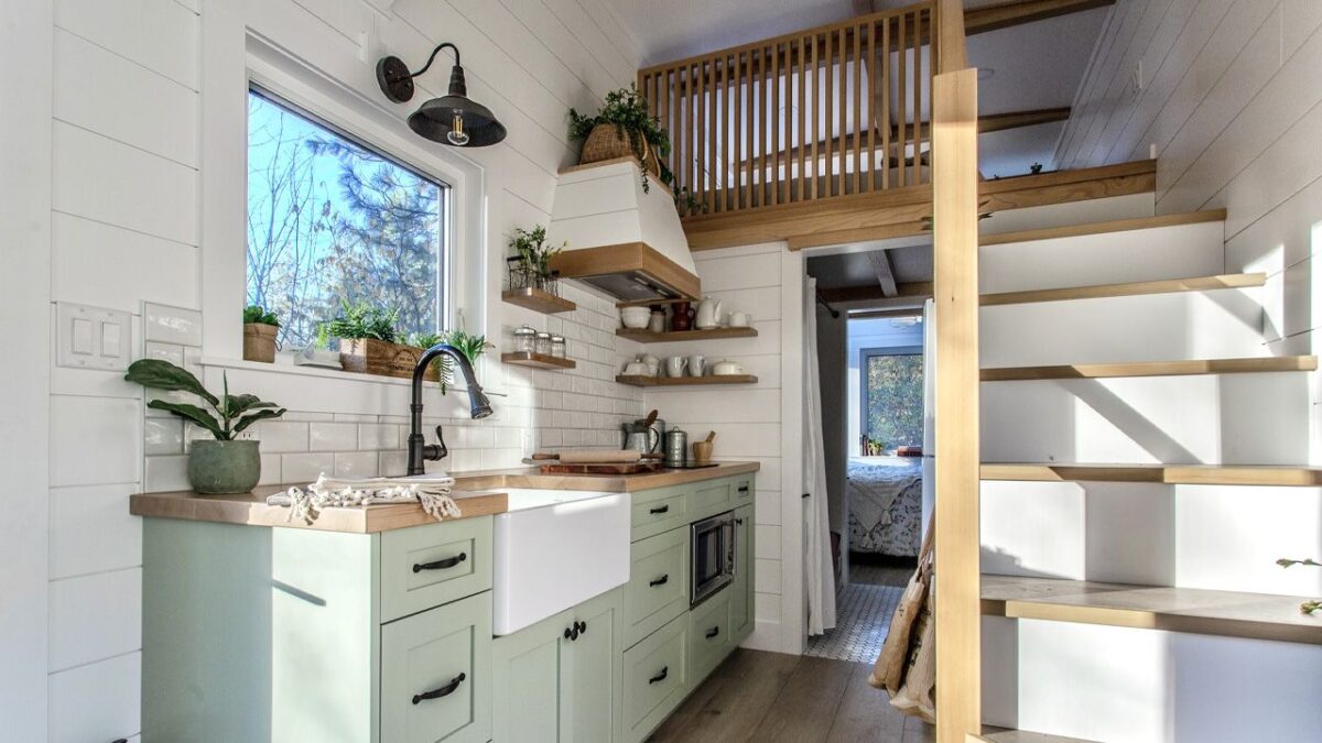 28ft Modern Farmhouse Tiny House Exudes Whimsical Charm