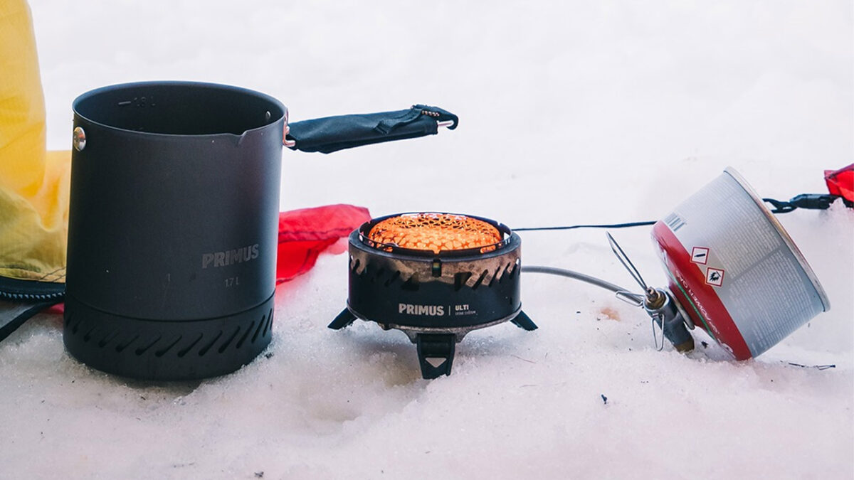 Primus Ulti Infrared Camping Stove Burns in the Wind