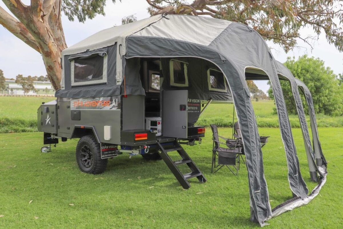 A1 Star Vision Off-Grid Trailer Expands Into Spacious Campsite