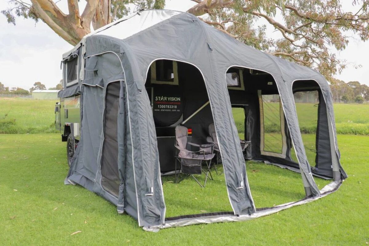 A1 Star Vision Off-Grid Trailer Expands Into Spacious Campsite