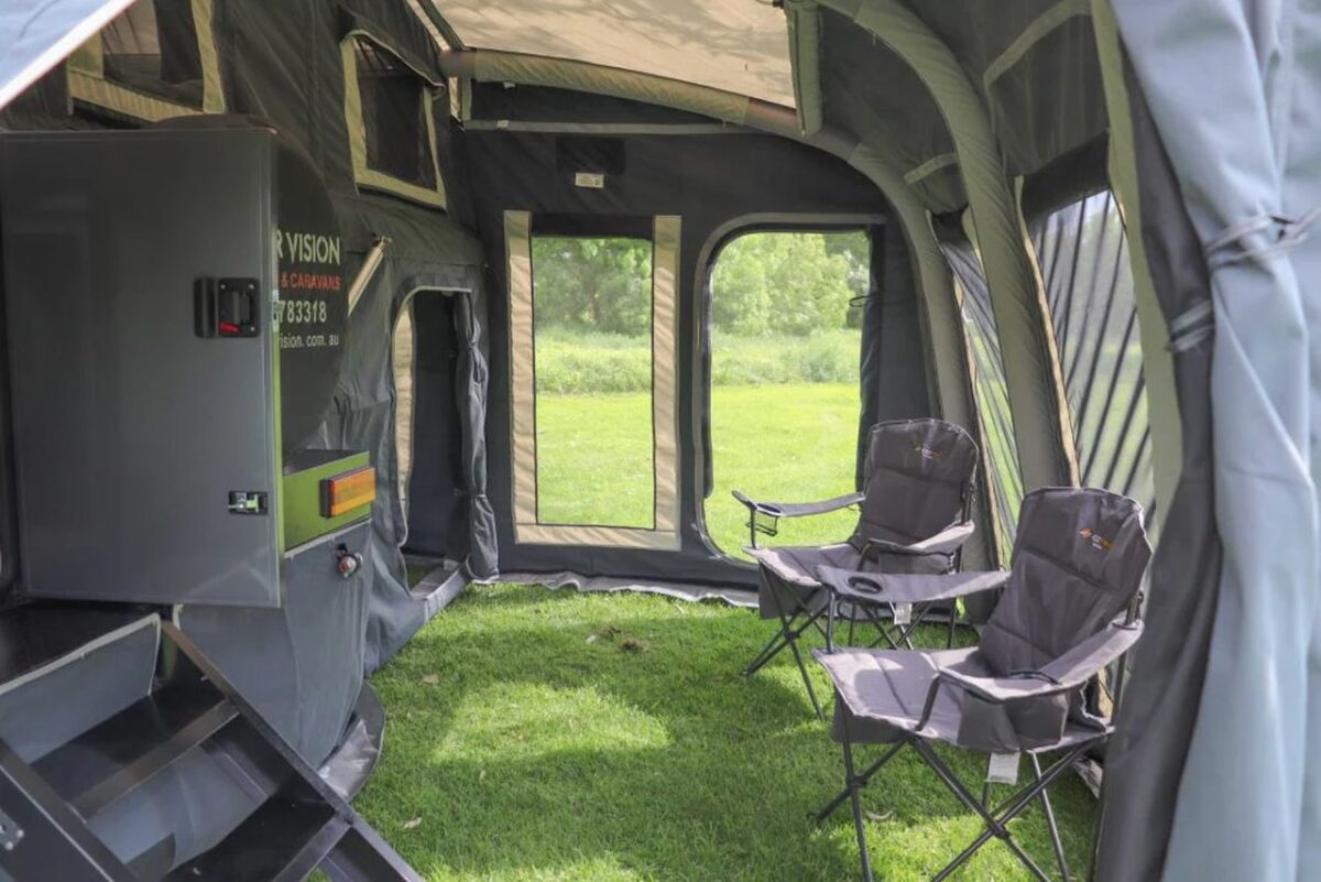 A1 Star Vision Off-Grid Trailer Expands Into Spacious Campsite