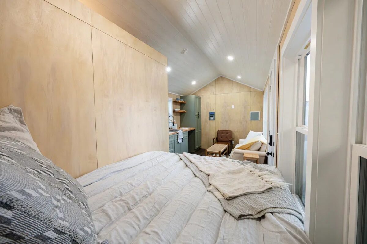 40ft TinyPlex Elongated Duplex Tiny House Sits on Single Trailer