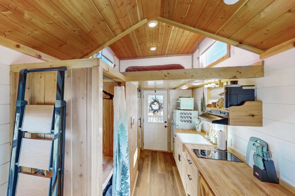 Evergreen Tiny House is Cottage on Wheels With Country Charm