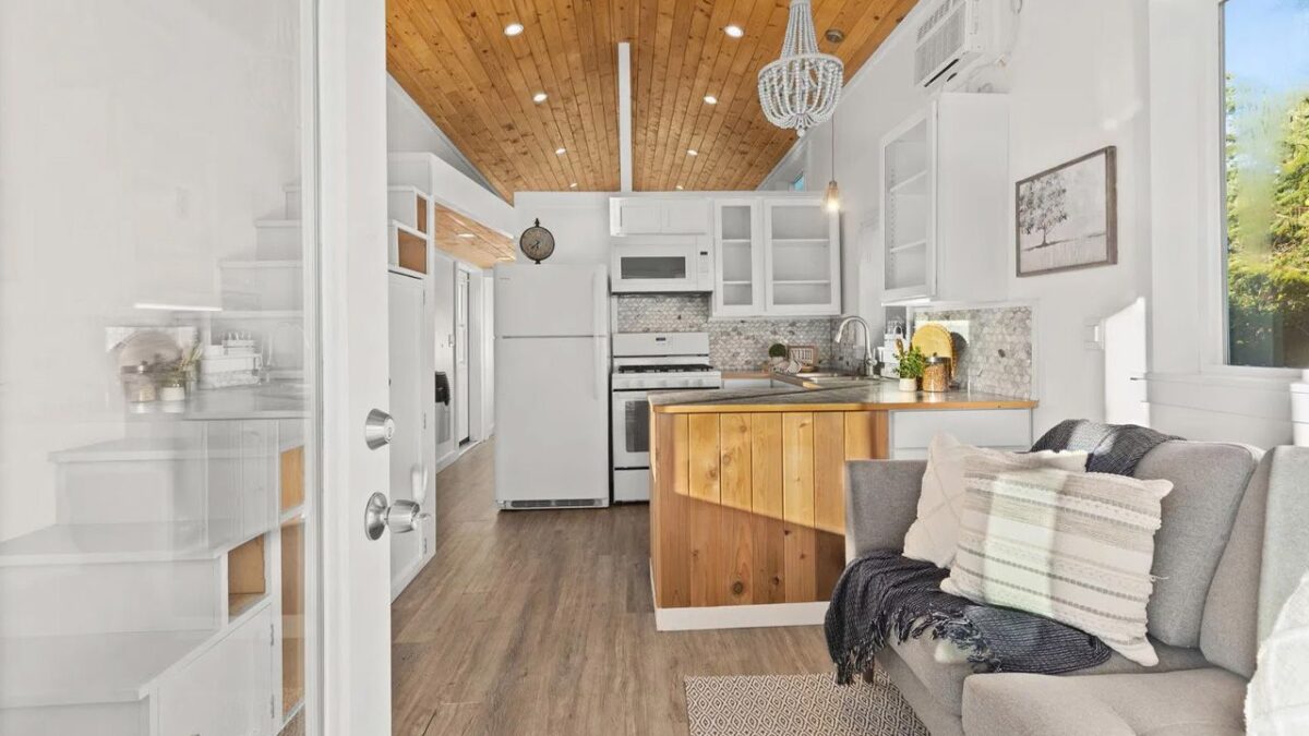 Cottagecore Tiny House With Front Porch can be Yours for $87,000