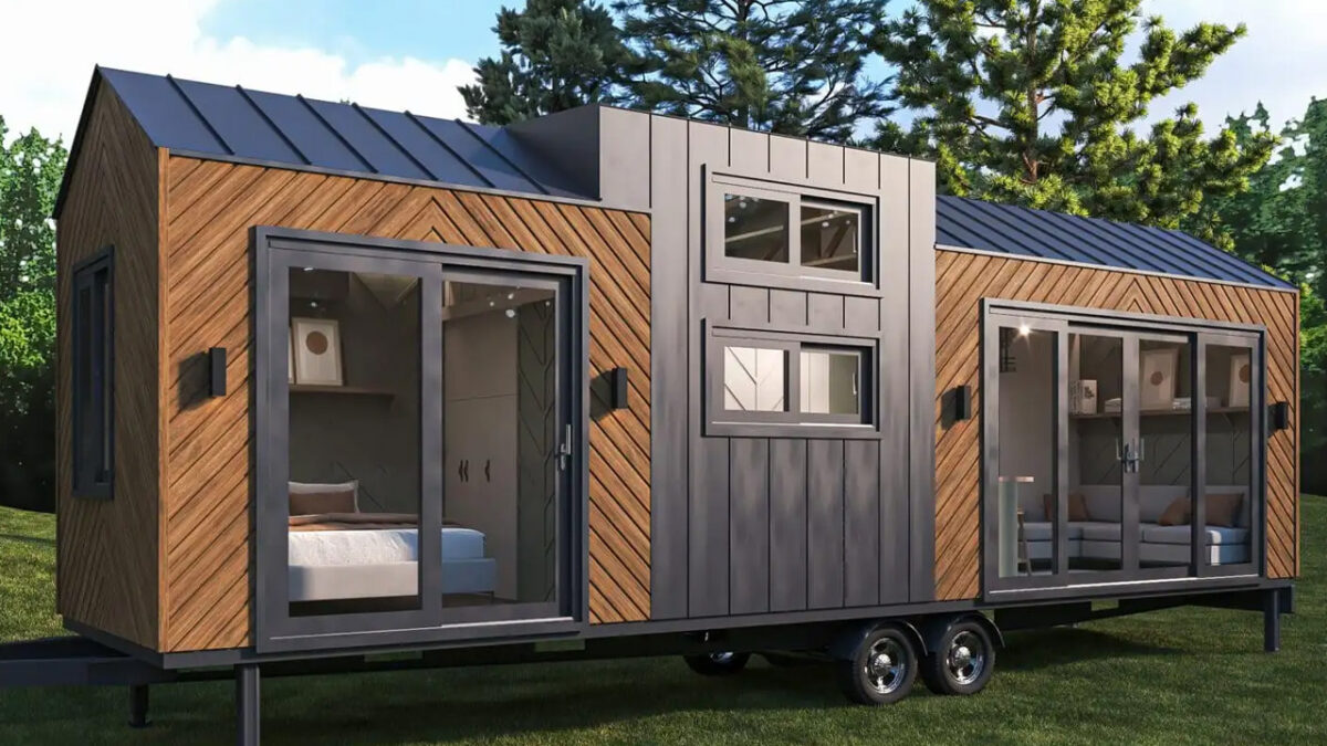 Two-Bedroom Ruby Tiny House Offers Indoor-Outdoor Connectivity