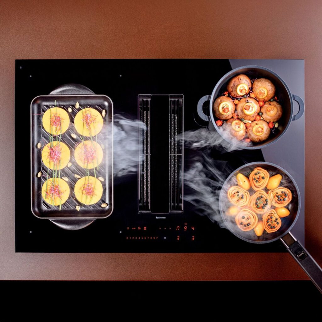Falmec Zero 76 Cooking System with Downdraft Range Hood