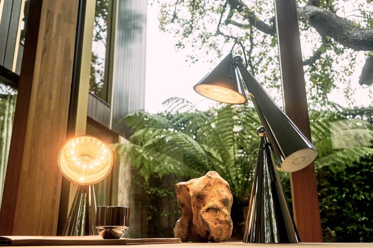 Tom Dixon POSE Lamp Makes Animated Expression on Work Desk